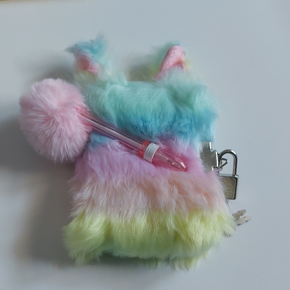 Claire's | Toys | Claires Rainbow Plush Diary With Lock And Pen | Poshmark